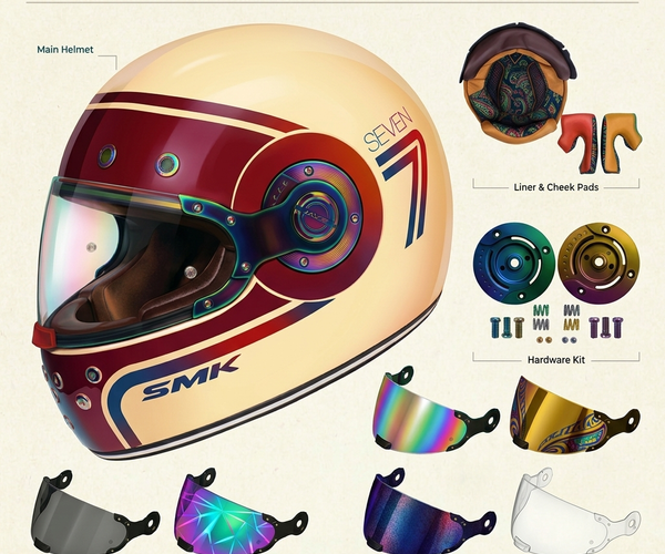 SMK Retro Helmet Accessories – Riders India